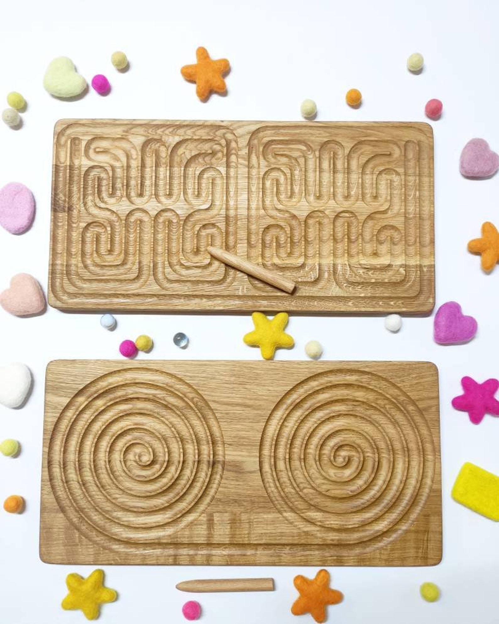 Reversible Interhemispheric Prewriting Tracing Board, Wooden Maze ...