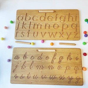 Montessori Alphabet Reversible Tracing Board Uppercase Lowercase ...