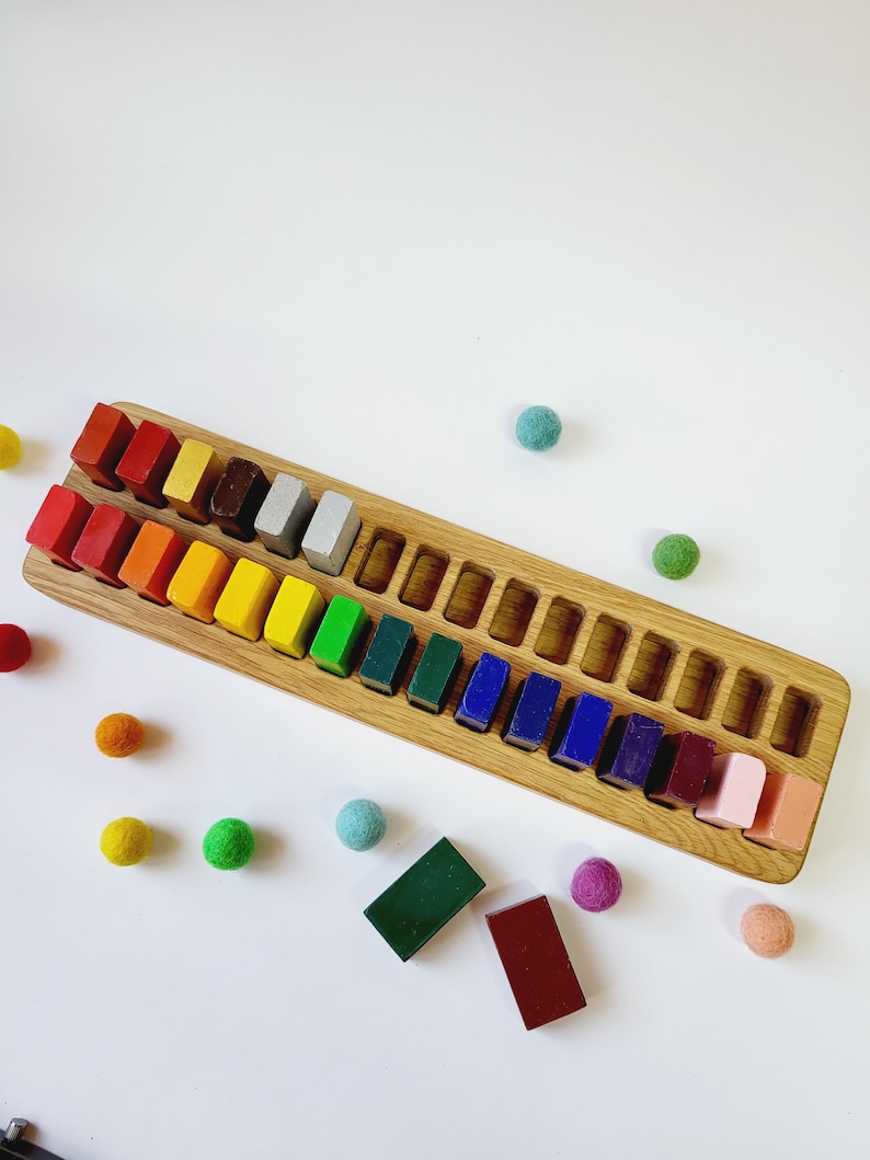 Crayon Holder for Stockmar Blocks, Waldorf Crayon Holder, Gift for Kids ...