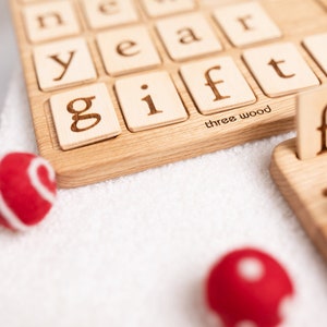 Wooden Alphabet Set Handmade Wood Letters Movable Alphabet Montessori ...