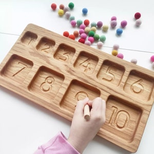 Montessori Sorting Tray Learning Numbers Counting Kids Educational ...