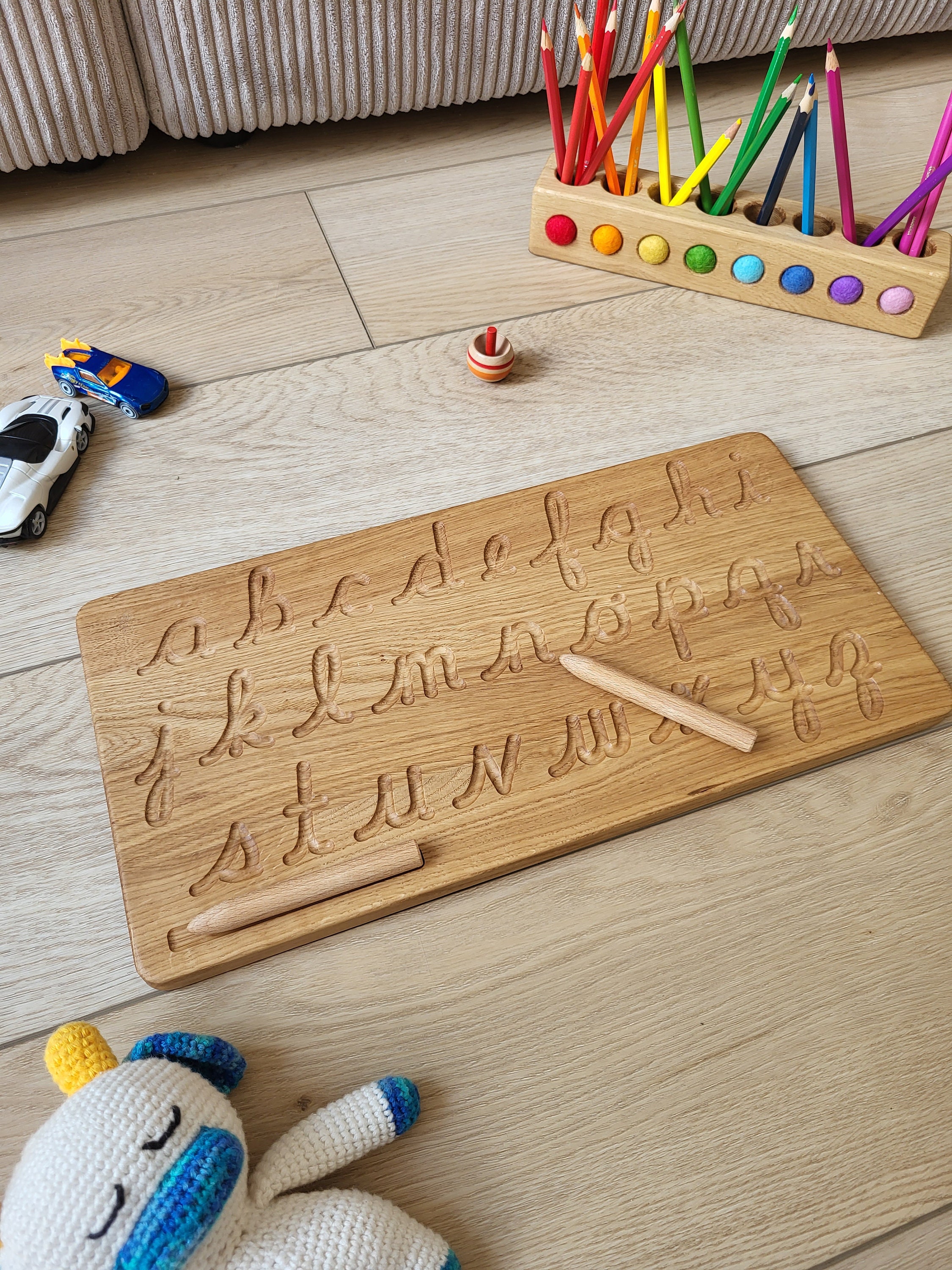 Alphabet Cursive Tracing Board Reversible Lowercase Uppercase Writing ...