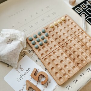 Montessori Hundred Board Math Manipulative Unique Gift for Kid Learning ...