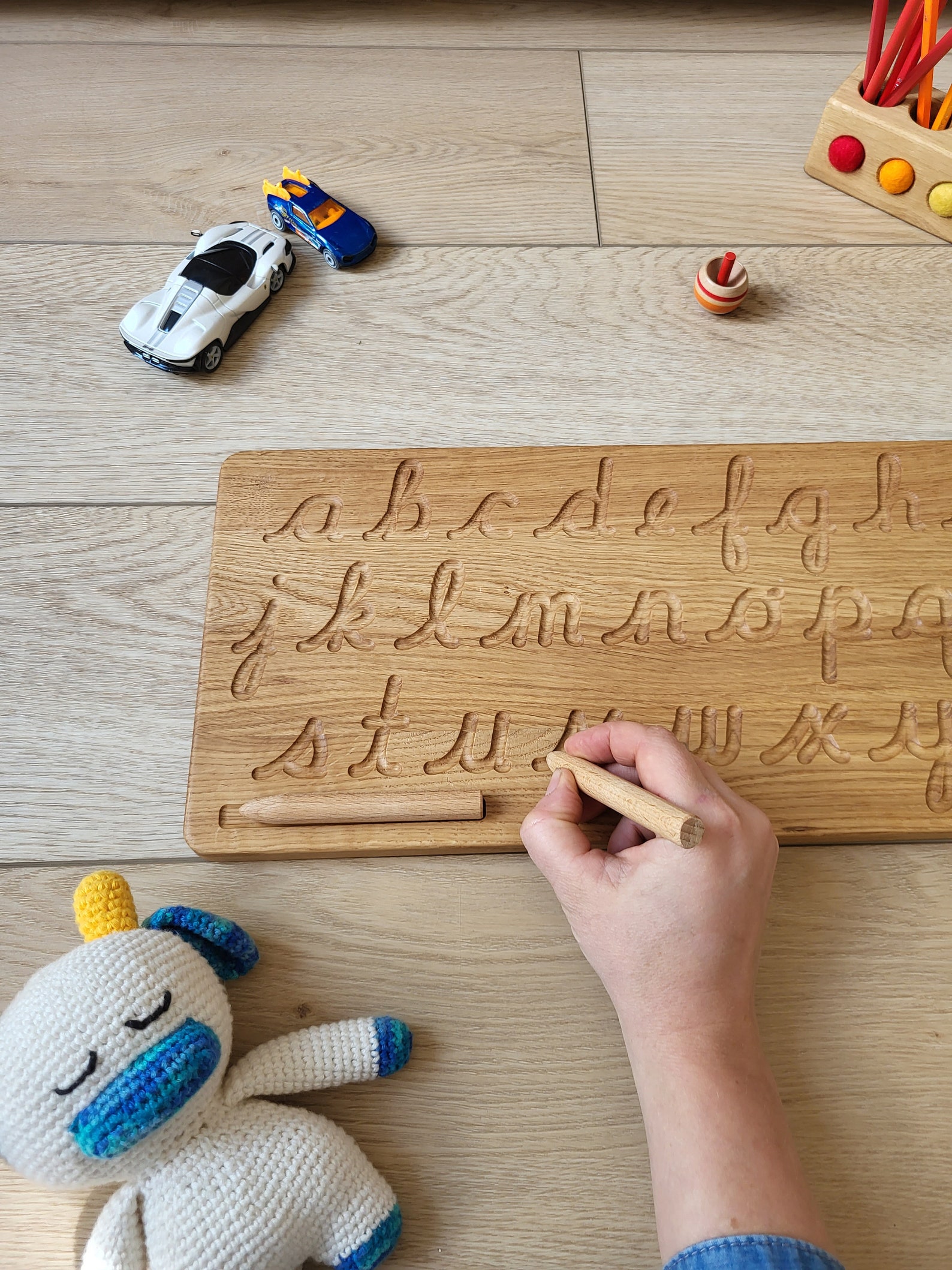 Alphabet Cursive Tracing Board Reversible Lowercase Uppercase Writing ...