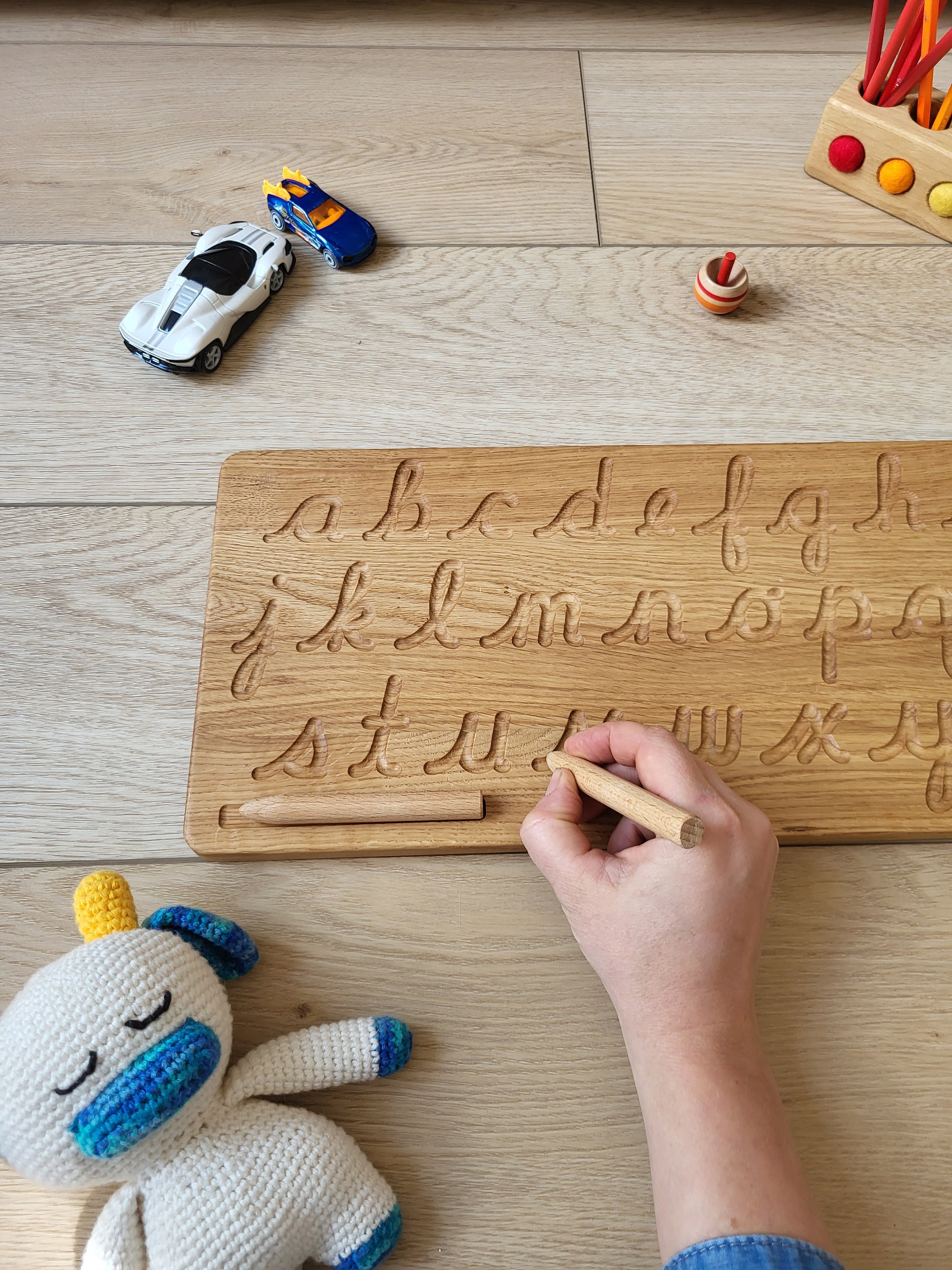 Alphabet Cursive Tracing Board Reversible Lowercase Uppercase Writing ...