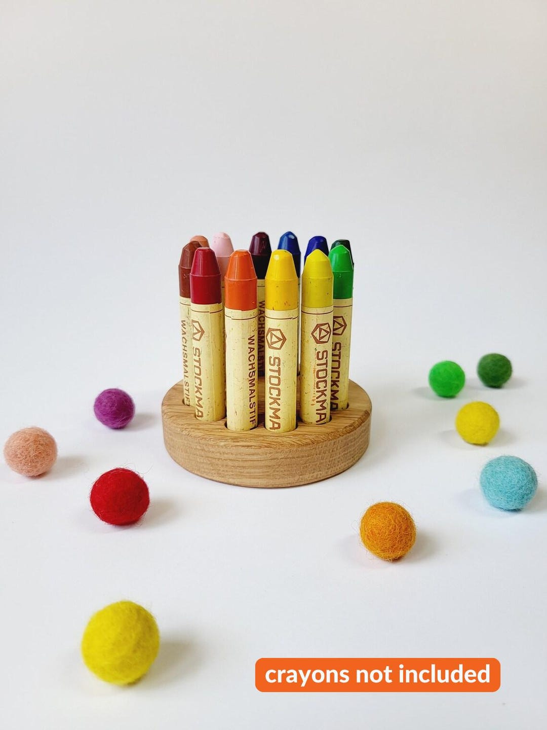 Crayon Holder Wooden for 16 Sticks Stockmar Desk Organization Waldorf ...