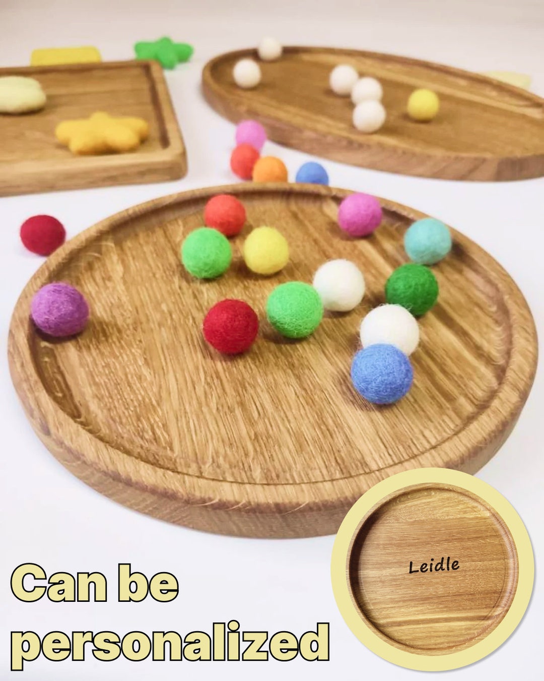 Montessori Sorting Tray Wooden Tray Catch All Tray Tinker Tray Loose ...