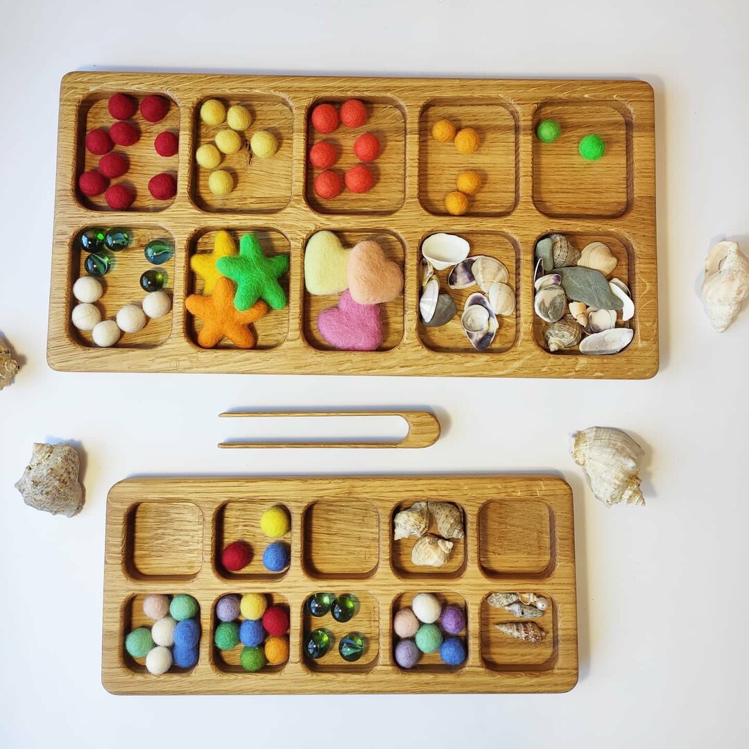 Montessori Sorting Tray Educational Materials Loose Parts Play Home ...