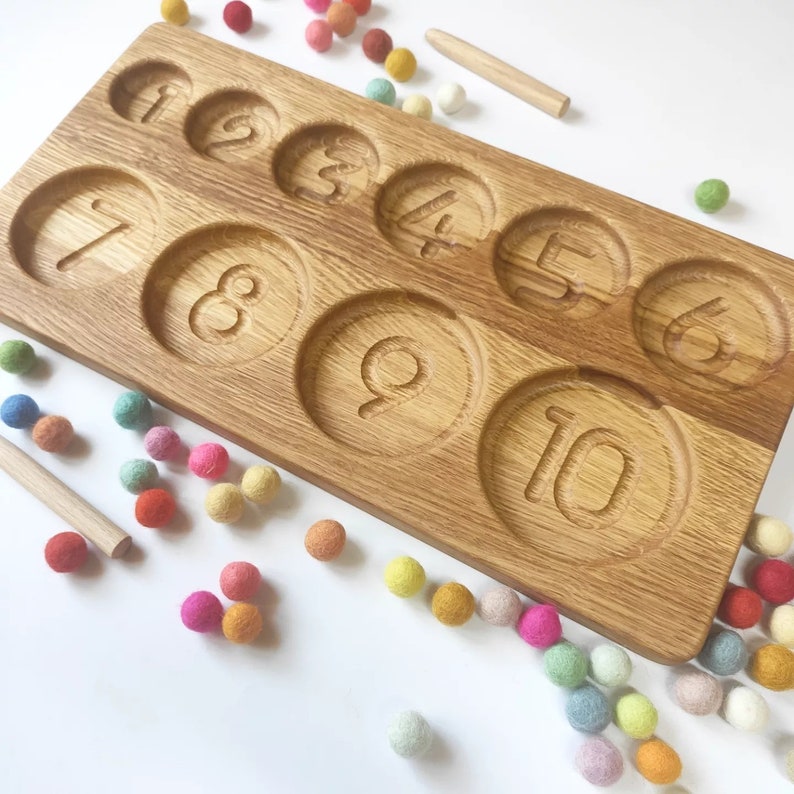 Montessori Sorting Tray With Numbers 1-10 Personalized Gifts - Etsy