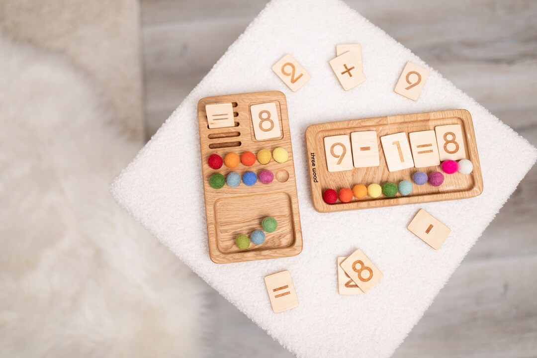 Unique Gift for Kids Math Count Board 1-10 Montessori Educational Math ...