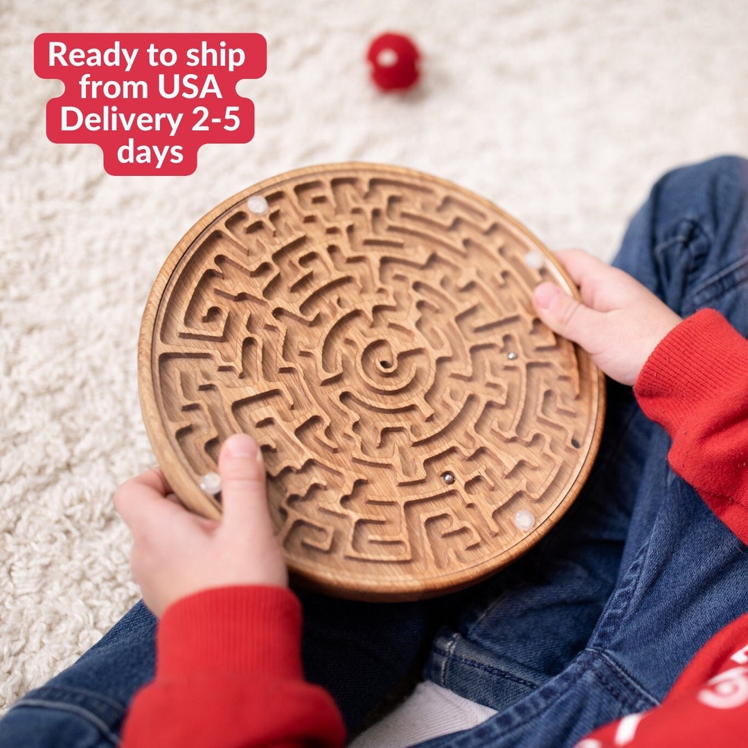 Wooden Labyrinth Maze Toys Game Educational Toys Gift for Him for Her ...