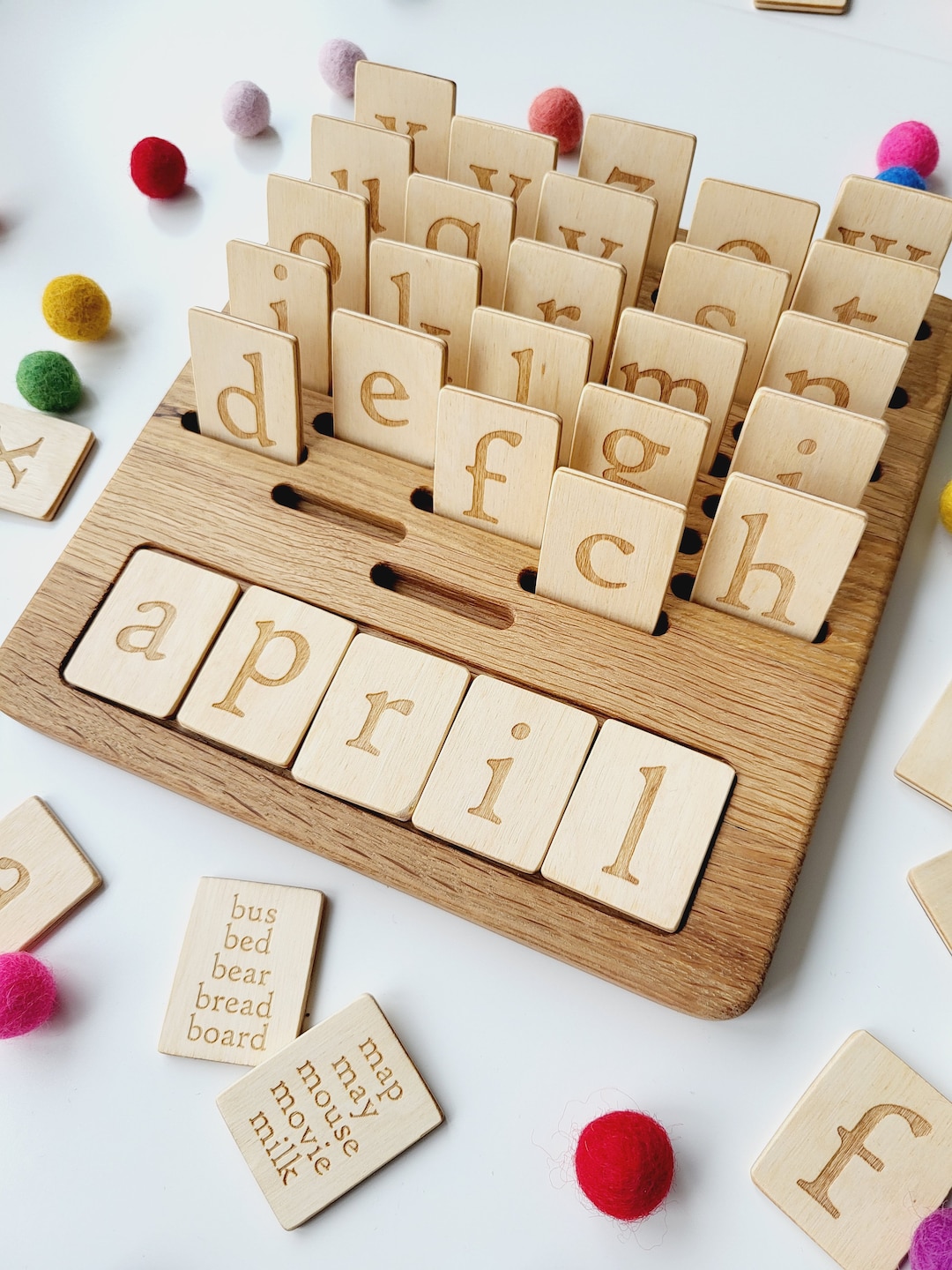 Wooden Alphabet Set Handmade Wood Letters Movable Alphabet - Etsy