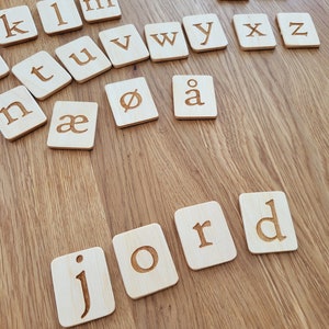 Danish and Norwegian Alphabet Alphabet FLASHCARDS Preschool Toy Gift ...