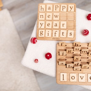 Wooden Alphabet Set Handmade Wood Letters Movable Alphabet Montessori ...