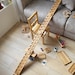 Wooden Marble Run WATERFALL Race Marble Track Machine Winding Track Set ...