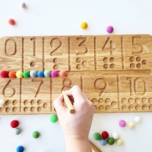 Gift for Kids Montessori Number Tracing Board Preschool Homeschool ...