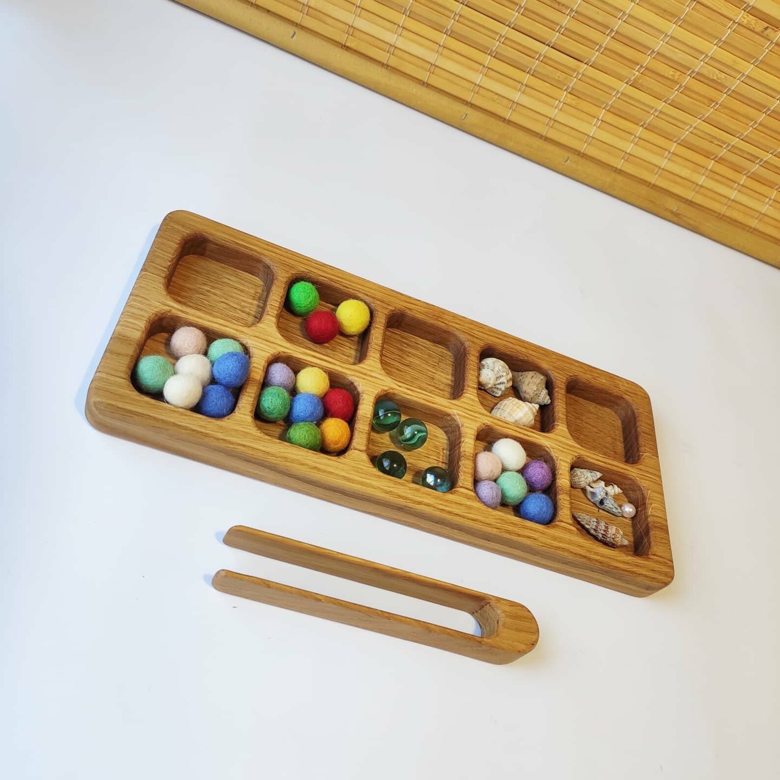 Montessori Sorting Tray With 10 Sections Small Version - Etsy