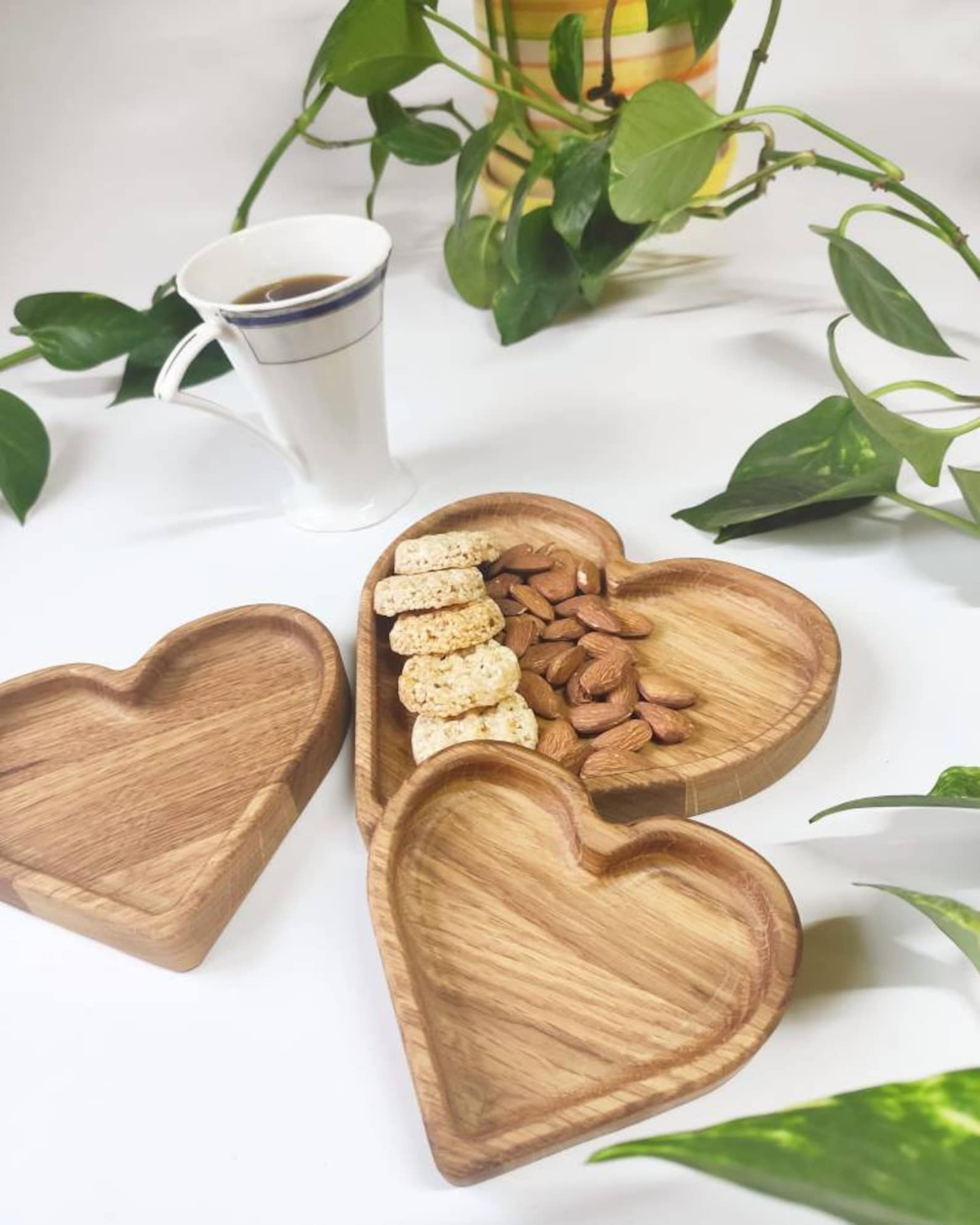 Wooden Snack Plate Heart Shaped Trays Sensory Sorting Tray - Etsy