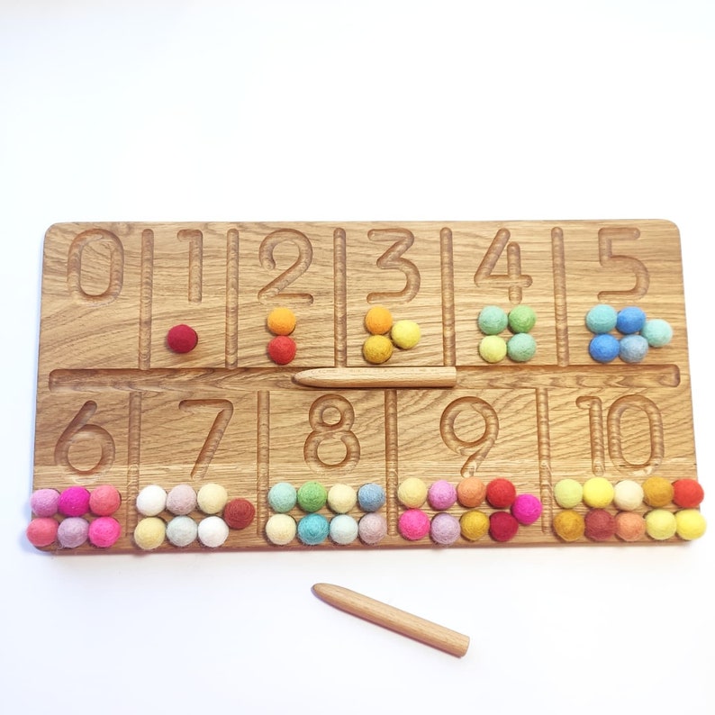Gift for Kids Montessori Number Tracing Board for Learning - Etsy