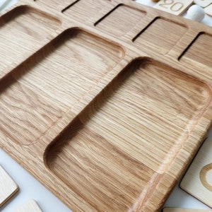 Montessori Math Board 0-20 With Trays and Numbers Cards Birthday Gift ...