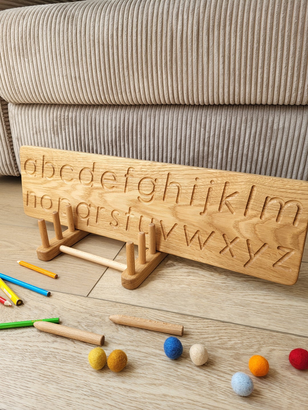 Alphabet Tracing Board Long 55*15 Cm Homeschool Preschool Montessori ...