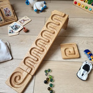 Marble Run Track RIVER Marble Race Wooden Maze Board Ball Run Marble ...