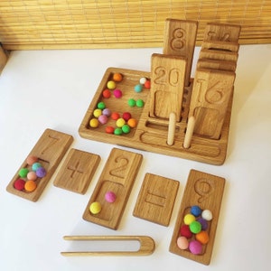 Montessori Tracing Cards With Numbers 1-20 – Educational Counting Toy ...