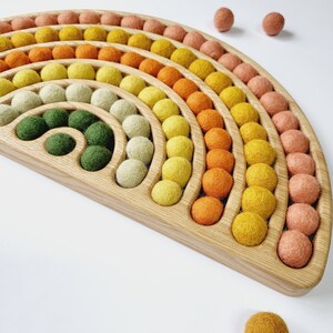 Gift for Kids Montessori Rainbow Sorting Board With Deeper Stripes ...