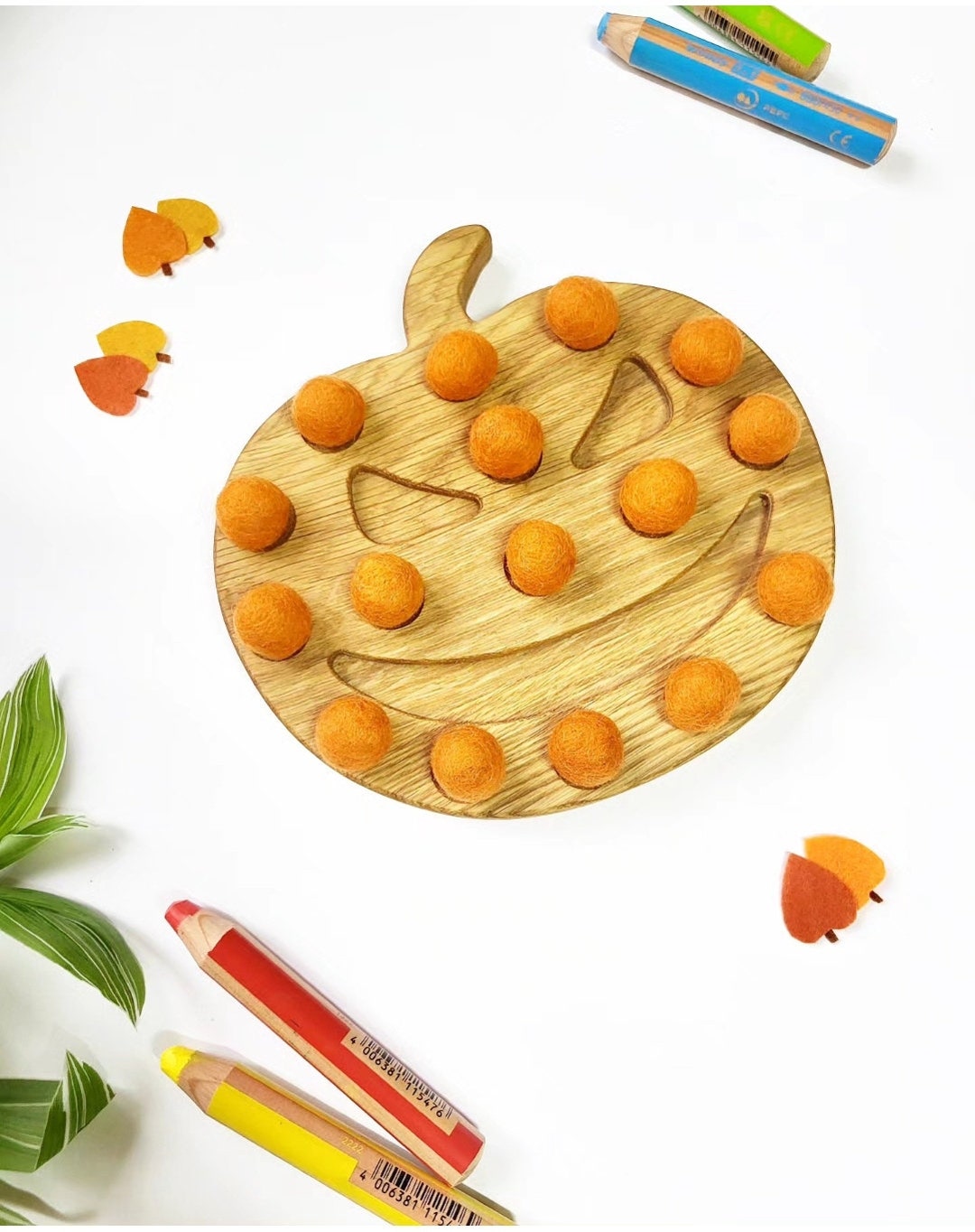 Halloween Gift, Toys, Wooden Pumpkin, Educational Resource for Fine ...
