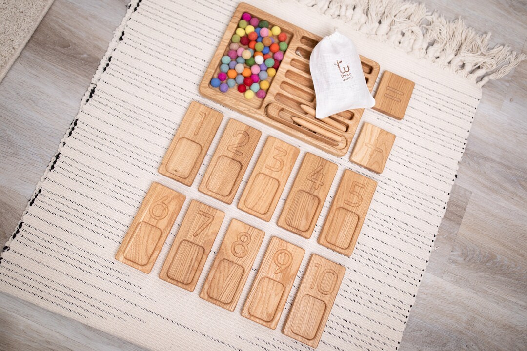 Montessori Counting Boards 1-20 Kindergarten Homeschool Educational Toy ...