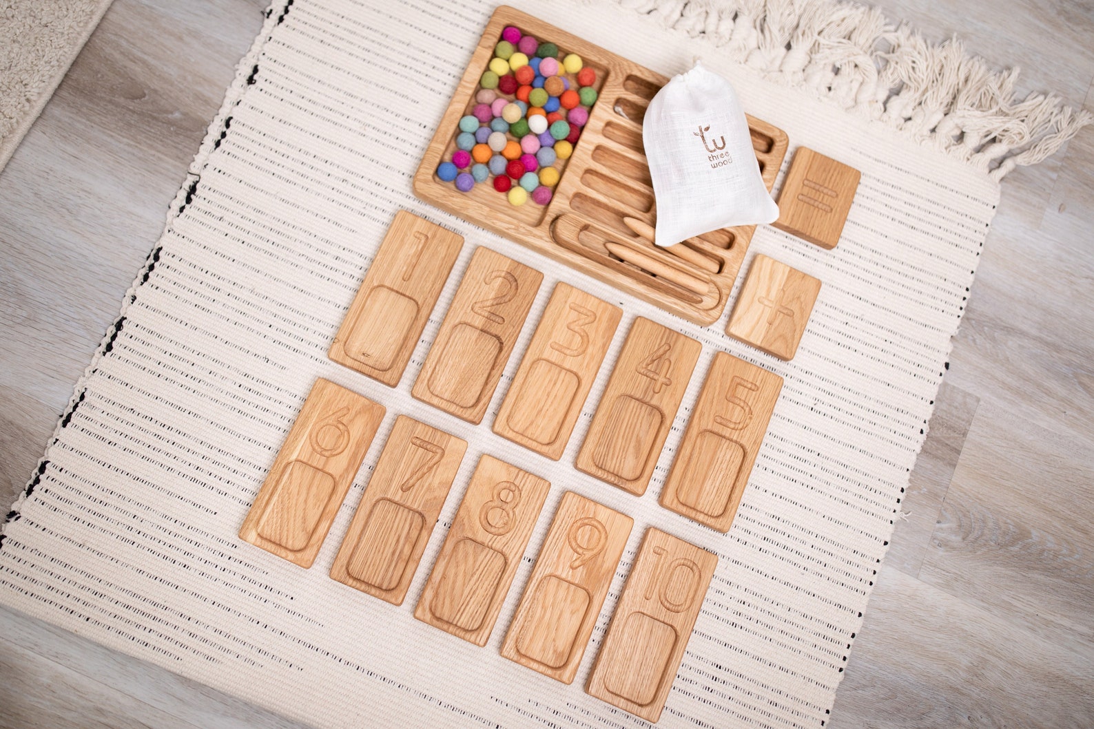 Montessori Counting Boards 1-20 Kindergarten Homeschool Educational Toy ...