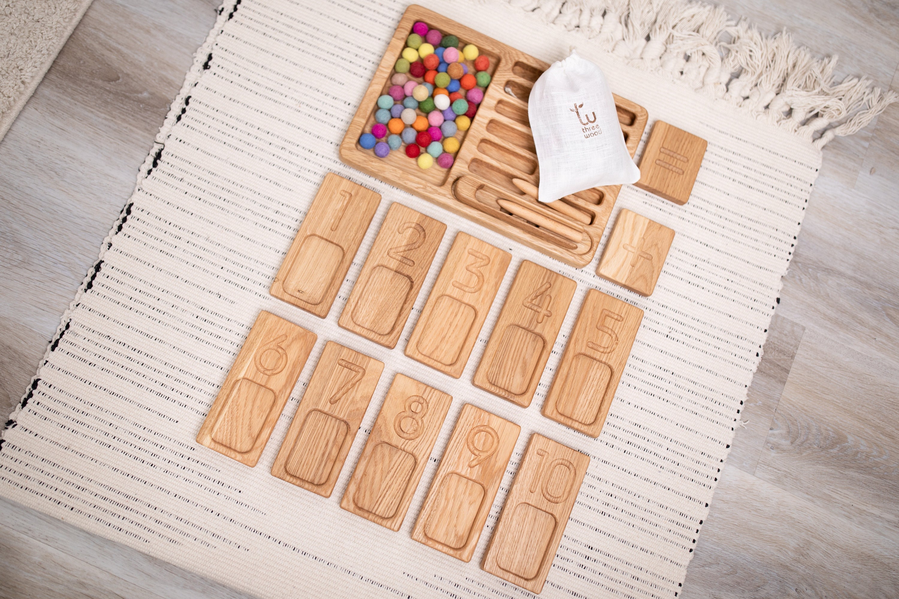 Montessori Counting Boards 1-20 Kindergarten Homeschool Educational Toy ...