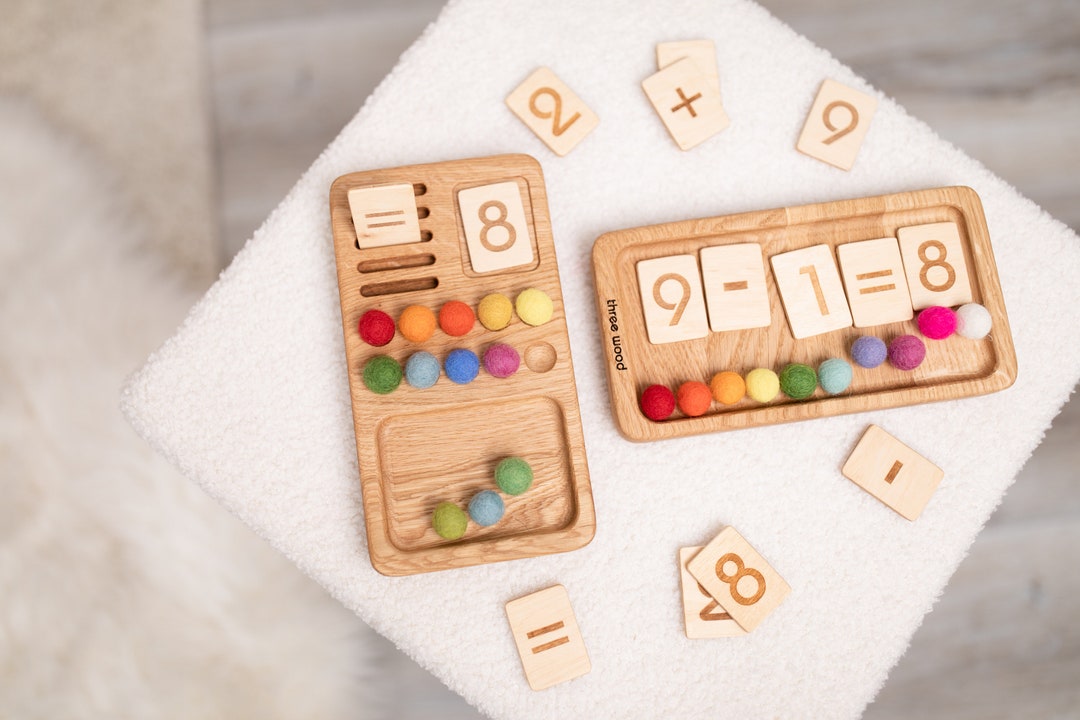 Gift for Kids Montessori Math Board Preschool Homeschool Learning Tool ...