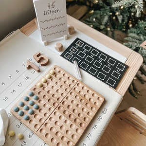 Montessori Hundred Board Math Manipulative Unique Gift for Kid Learning ...