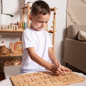 Montessori Alphabet Reversible Tracing Board Uppercase Lowercase ...