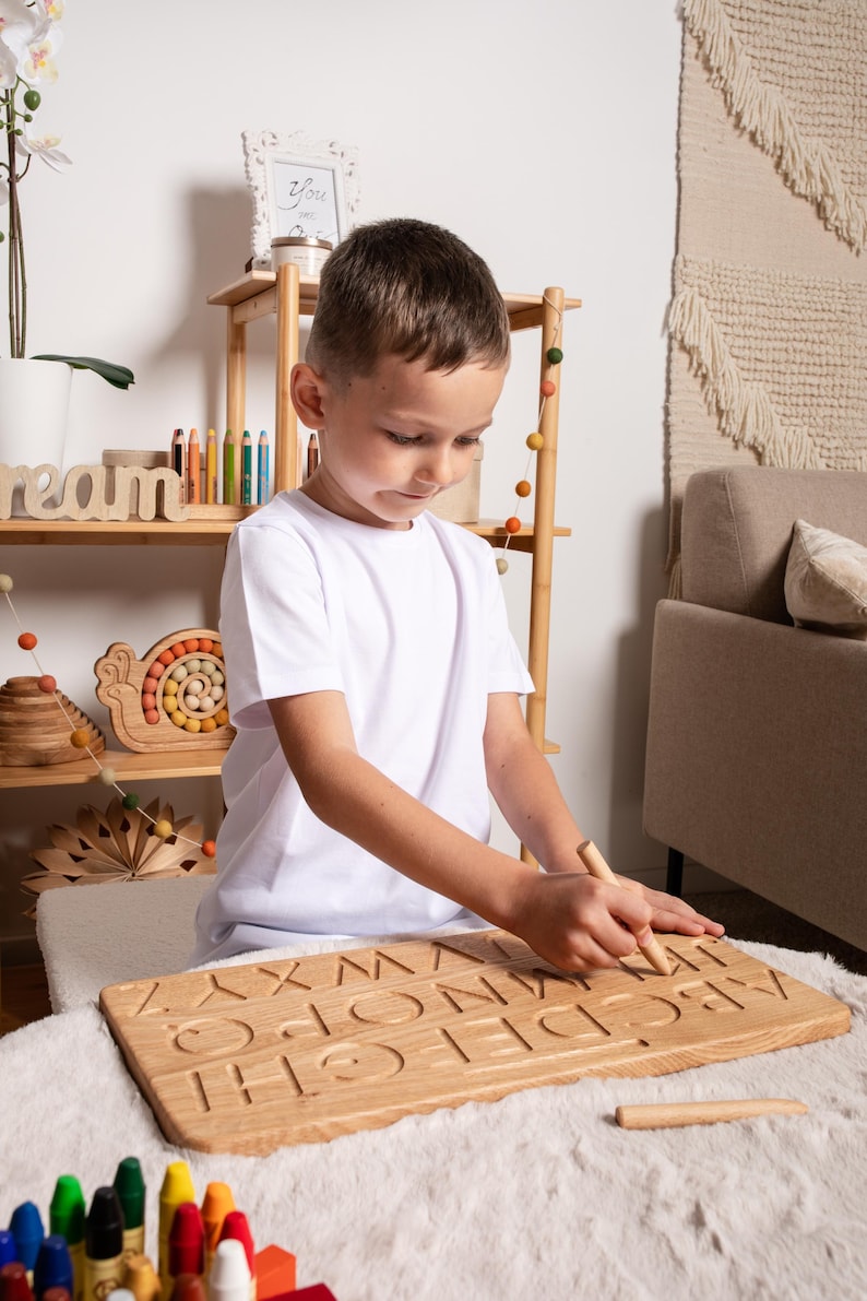 Montessori Alphabet Reversible Tracing Board Uppercase Lowercase ...