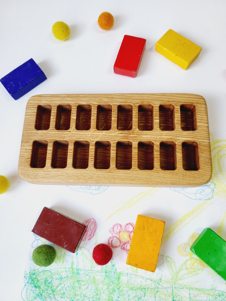 Crayon Holder for Stockmar Blocks, Waldorf Crayon Holder, Gift for Kids ...