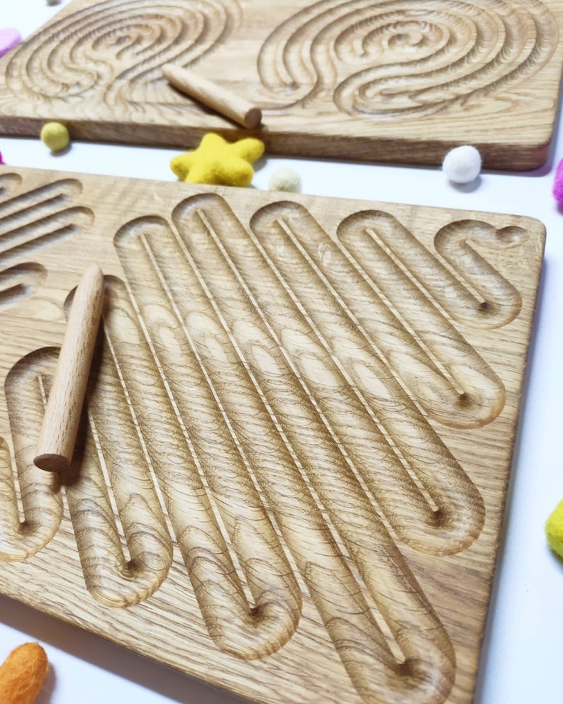 Reversible Interhemispheric Prewriting Tracing Board, Wooden Maze ...