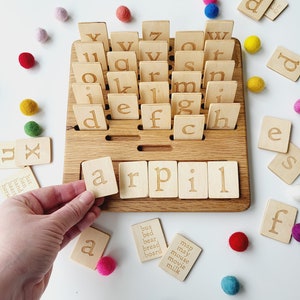 Wooden Alphabet Set Handmade Wood Letters Movable Alphabet - Etsy