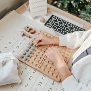 Montessori Hundred Board Math Manipulative Unique Gift for Kid Learning ...