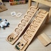 Gift for Kids Wooden Marble Run Race Marble Winding Track Set Wooden ...