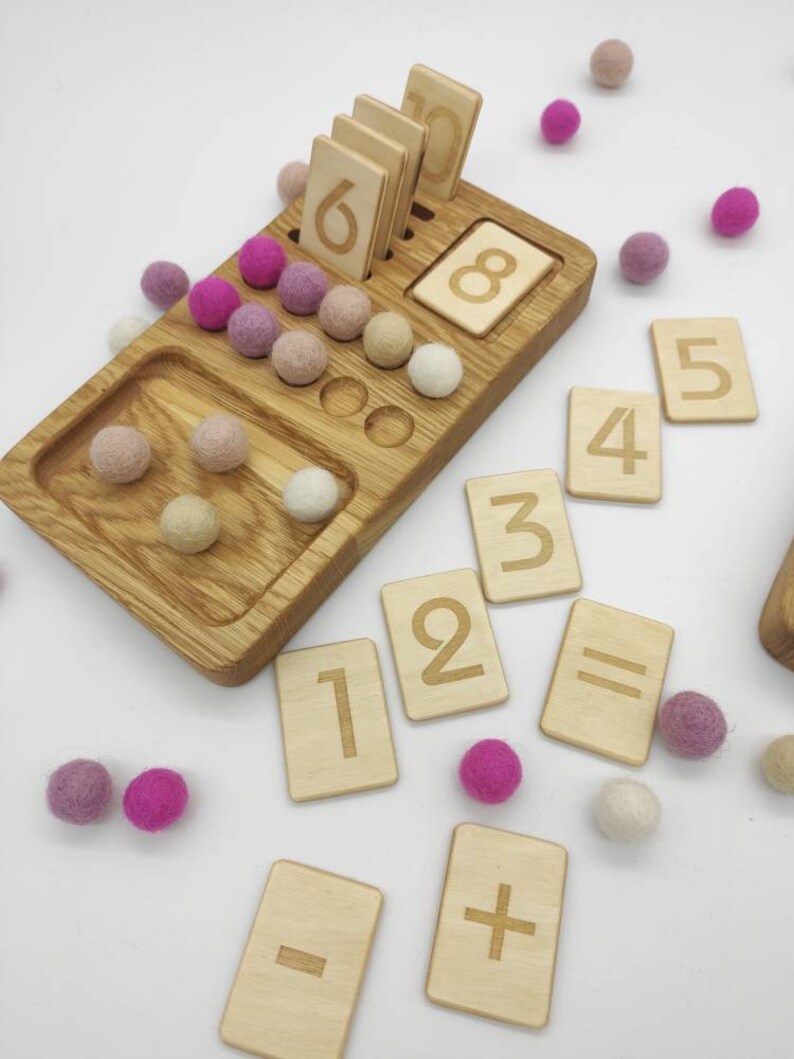 Math Board With a Set of 0-10 Numbered Facing Cards Birthday Gifts ...