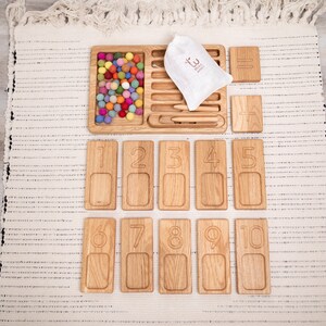 Montessori Tracing Cards With Numbers 1-20 – Educational Counting Toy ...