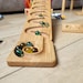 Wooden Marble Run WATERFALL Race Marble Track Machine Winding Track Set ...