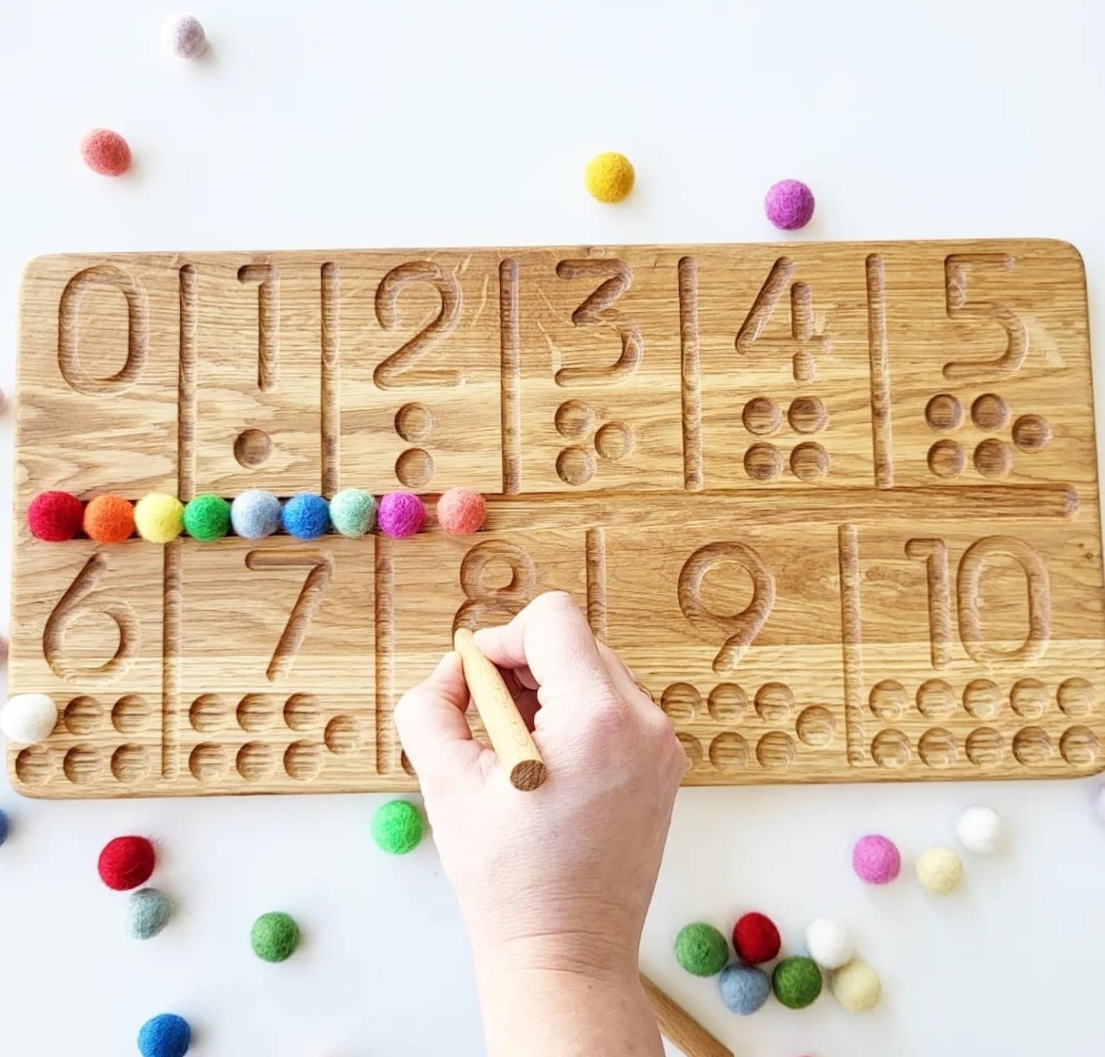 Montessori Number Tracing Board Personalized Homeschool Preschool ...