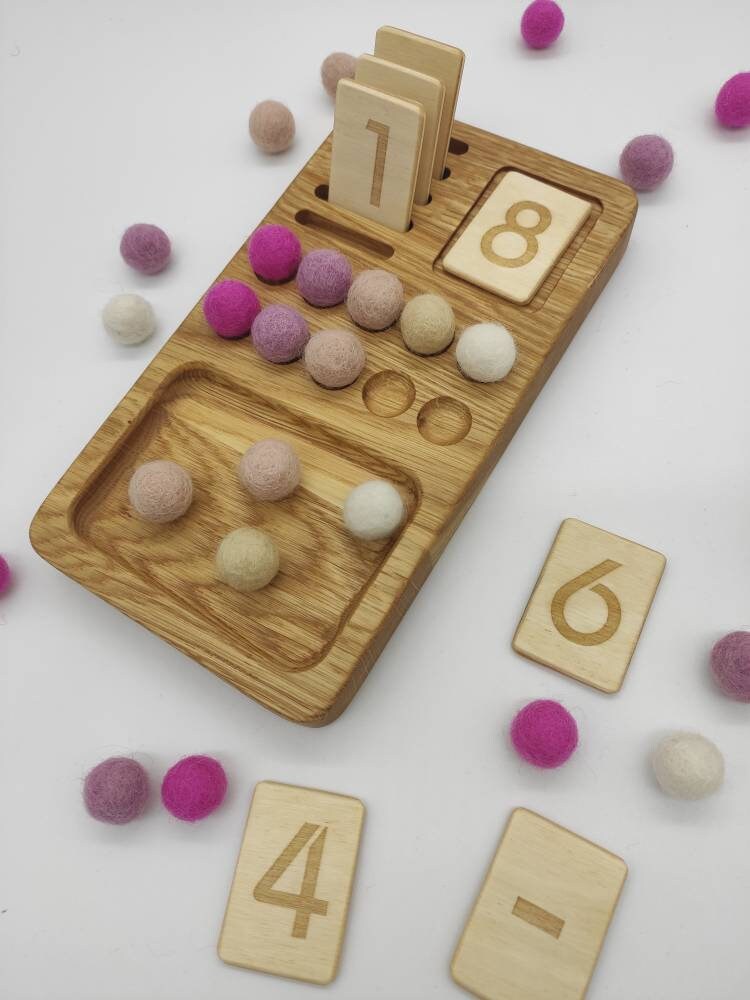 Math Board With a Set of 1-10 Numbered Facing Cards Birthday Gifts ...