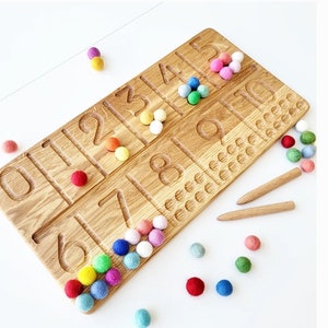 Montessori Number Tracing Board Educational Toy for Preschool ...