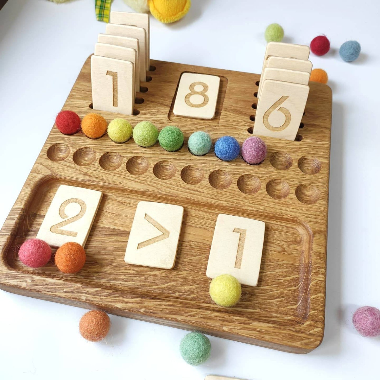Montessori Math Reversible Board With Number Cards 1-20 - Etsy