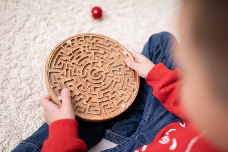 Christmas Gift Double-sided Wooden Labyrinth Maze Game Educational Toys ...