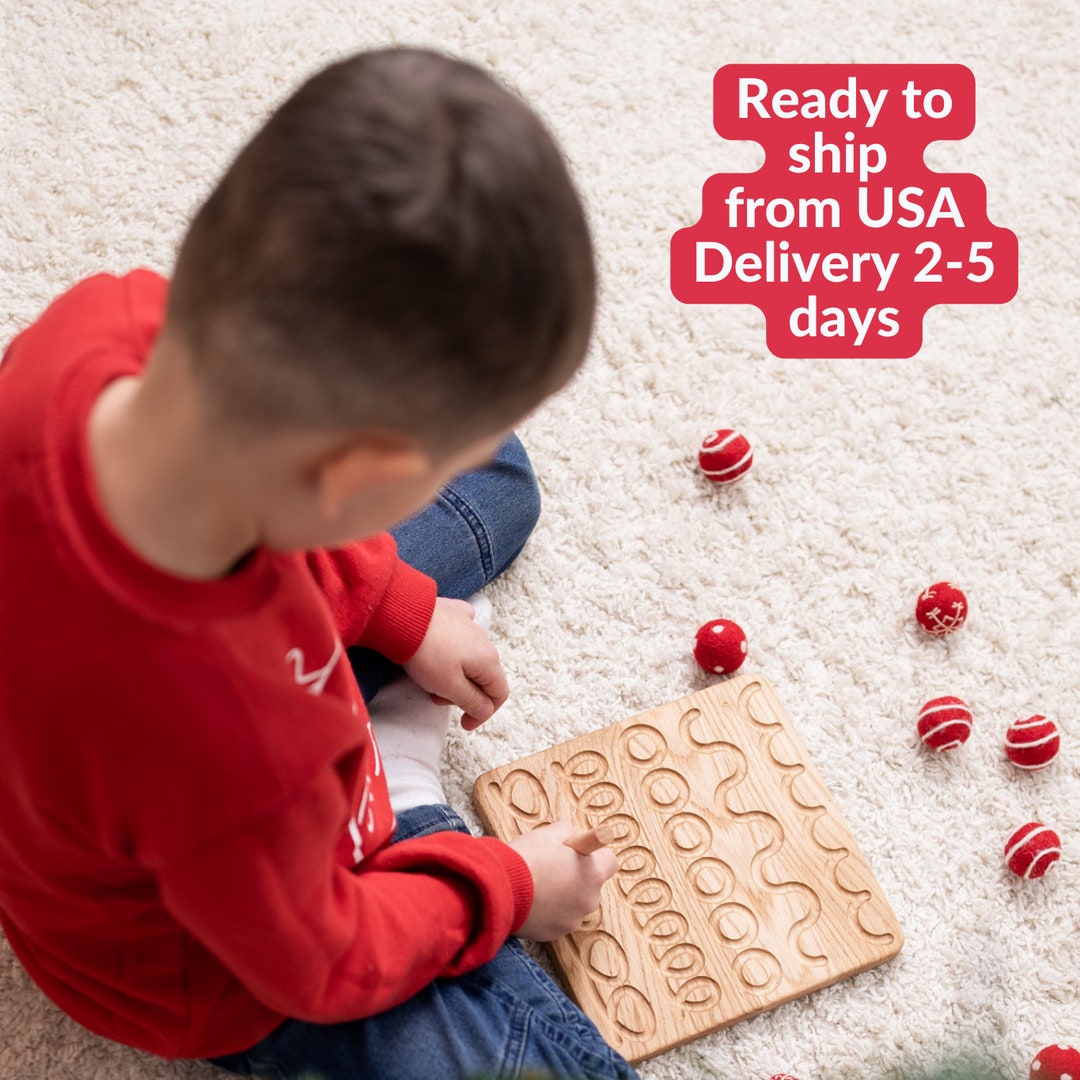 Montessori Toy Prewriting Tracing Reversible Board Learning to Write ...